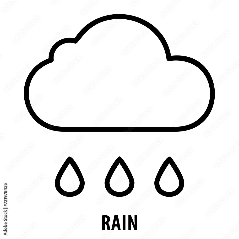 Rain, weather, raindrop, rainy, precipitation, rainy weather, rain icon ...