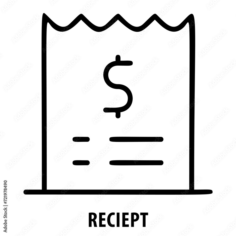 Receipt, invoice, financial, receipt icon, payment, transaction ...