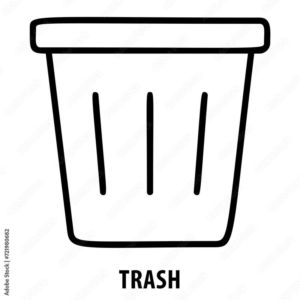 Trash, garbage, waste, disposal, rubbish, Trash icon, environmental ...