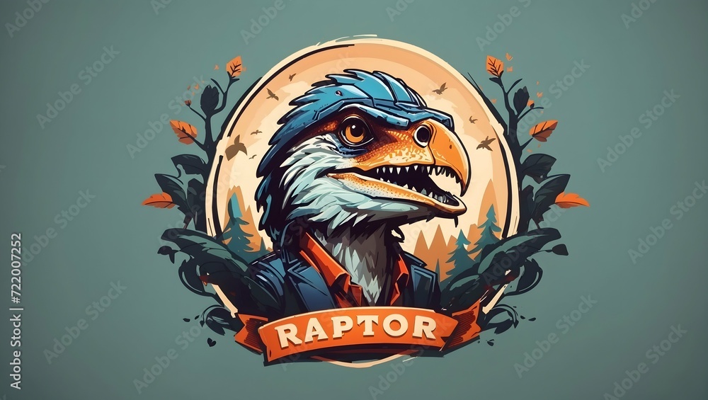 cute raptor wallpapers design Stock Illustration | Adobe Stock