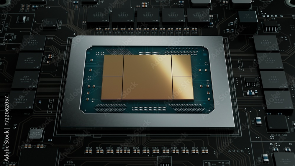 GPU Chip for High-Performance Computing. Close-up of Advanced AI ...