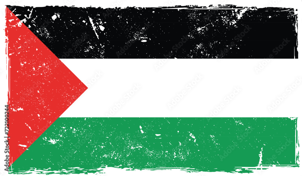 grunge flag of Palestine, Black And White Color Combinitions Stock ...