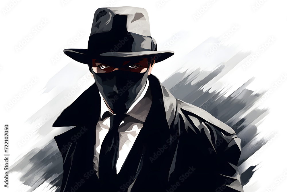 Mafia Gangster, mafia boss, illustration of a mafia man, gangster ...