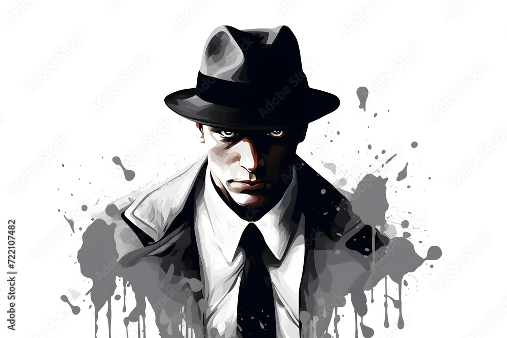 Mafia Gangster, mafia boss, illustration of a mafia man, gangster ...