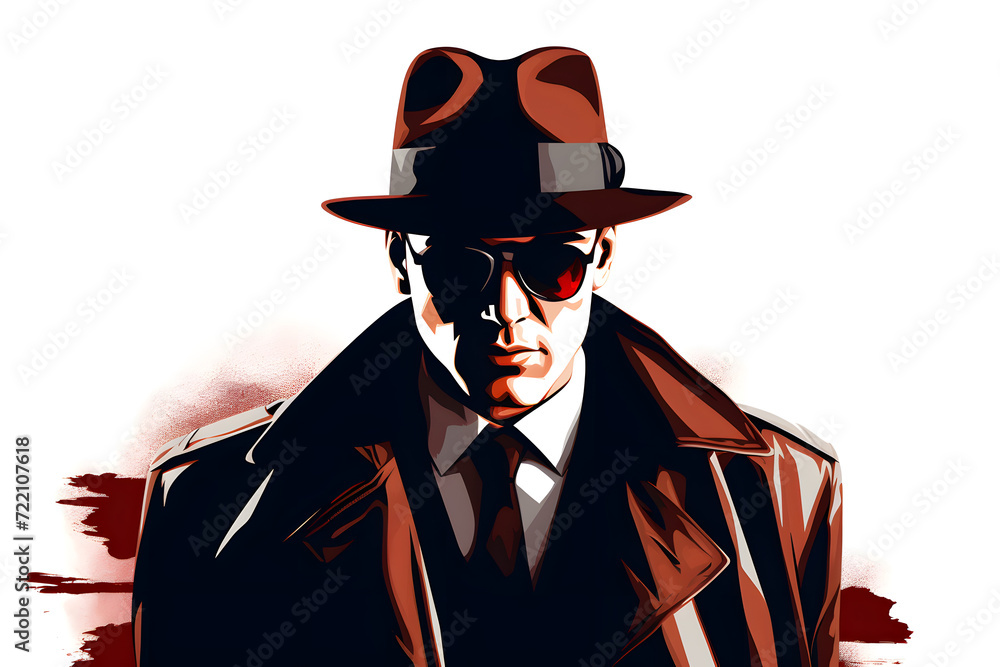 Mafia Gangster, mafia boss, illustration of a mafia man, gangster ...