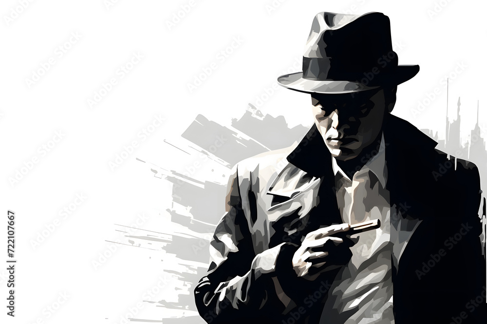 Mafia Gangster, mafia boss, illustration of a mafia man, gangster ...