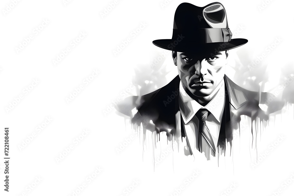 Mafia Gangster, mafia boss, illustration of a mafia man, gangster ...