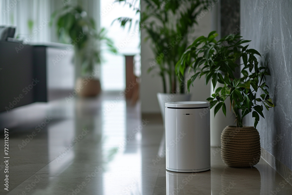 elegant photo featuring a residential garbage chute with a sensor ...