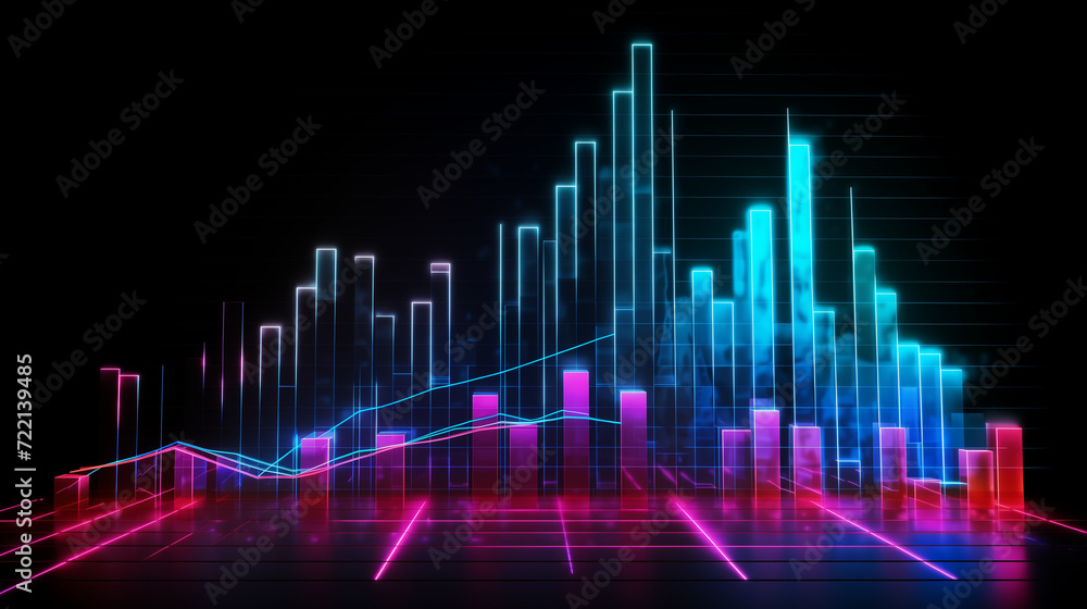 background with equalizer, abstract background with lines, Financial ...