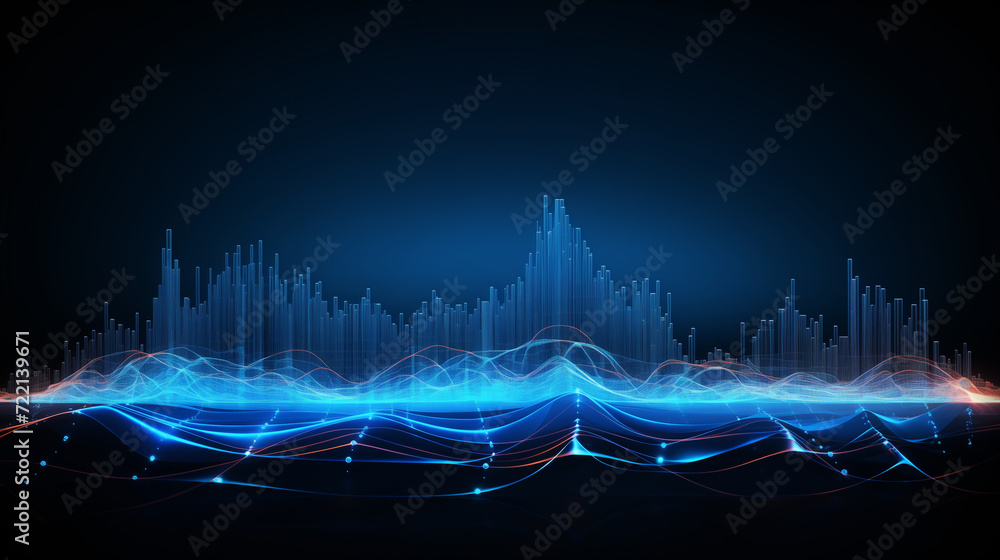 blue wave, Abstract blue wave, abstract blue background, Neon , blue ...