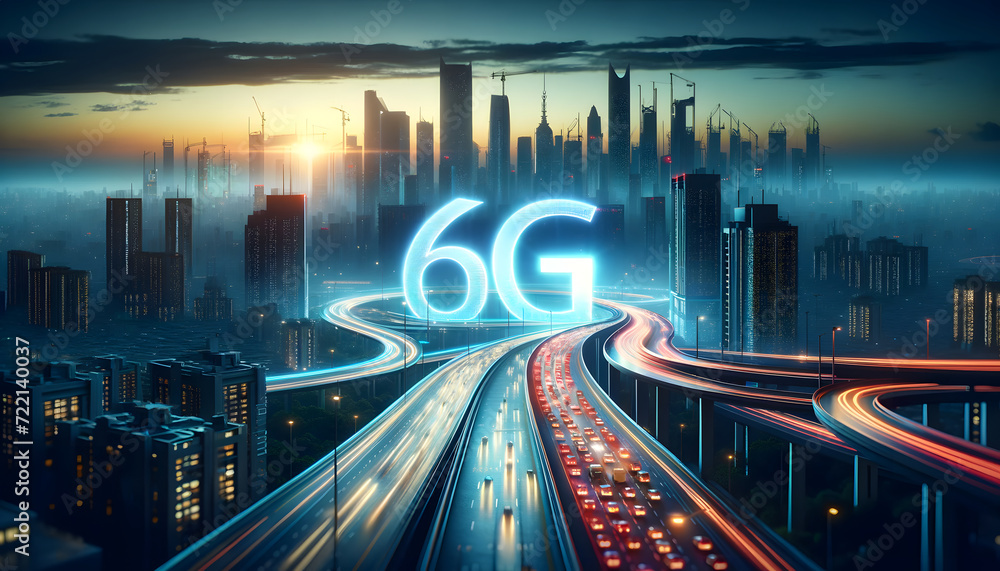 6G, new generation telecommunication fast internet, next gen mobile ...