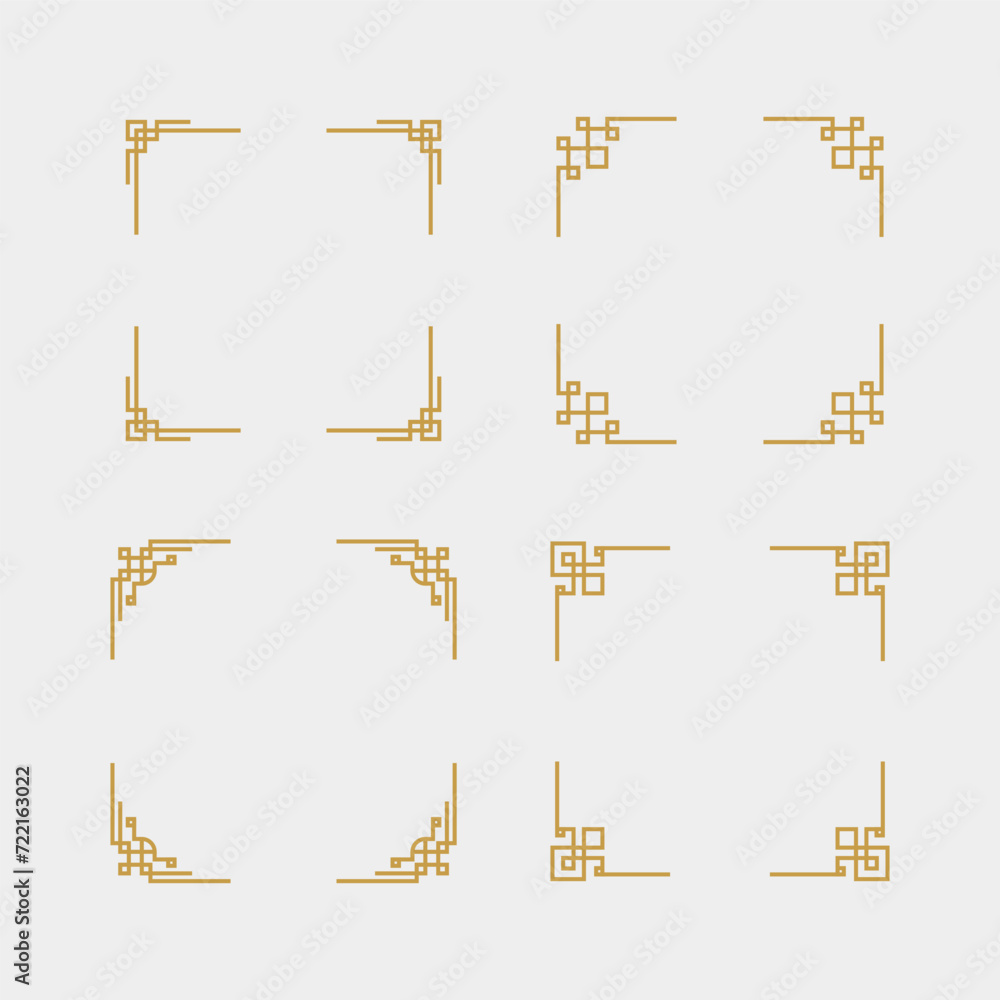 Poster Chinese Frame Set. Geometric Oriental frame set. – Wall Art ...