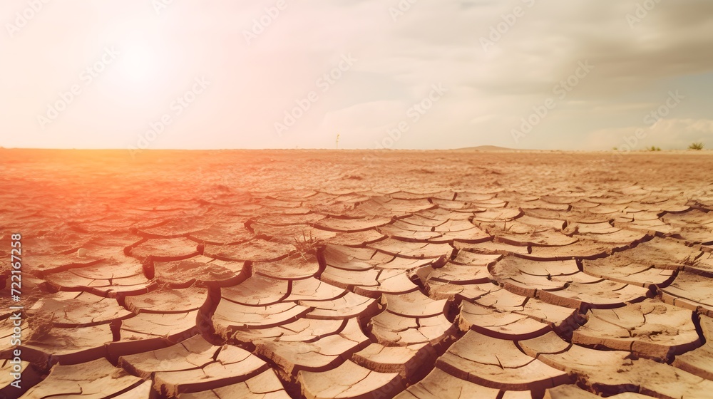 Climate change and drought land. Water crisis. Arid climate. Crack soil ...