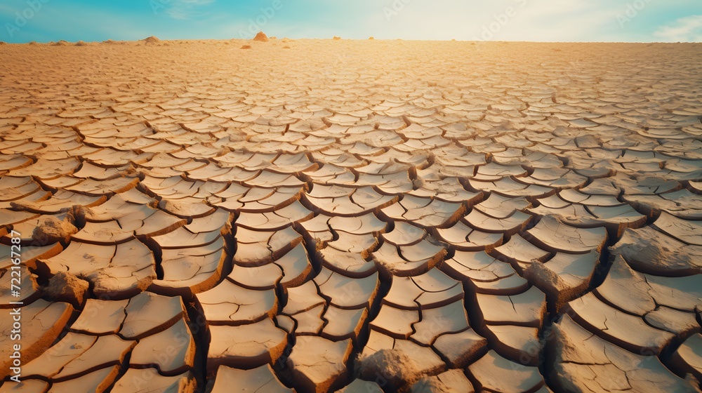 Climate change and drought land. Water crisis. Arid climate. Crack soil ...