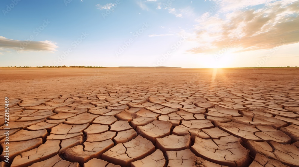 Climate change and drought land. Water crisis. Arid climate. Crack soil ...