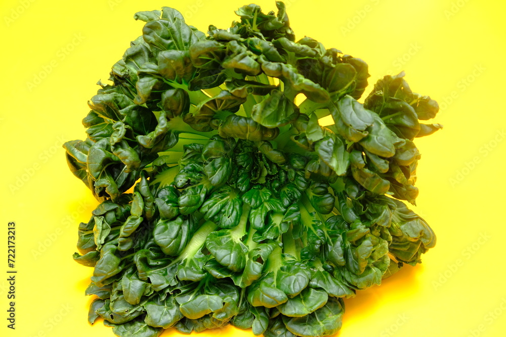 Sawi Pagoda. Tatsoi is an Asian variety of Brassica rapa grown for ...