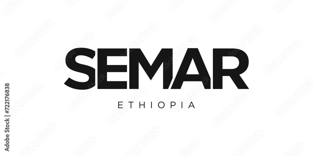 Semar in the Ethiopia emblem. The design features a geometric style ...