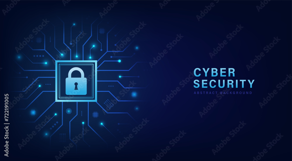 Internet digital security technology concept for business background ...