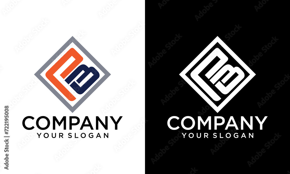Initial Letter PB Logo design template element. Letter PB logo usable ...