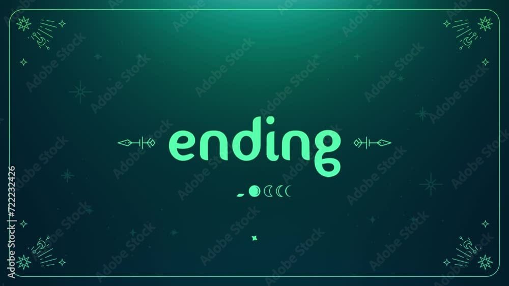 Stream Overlay Soft Pastel Green Stream Ending. Animated video loop ...