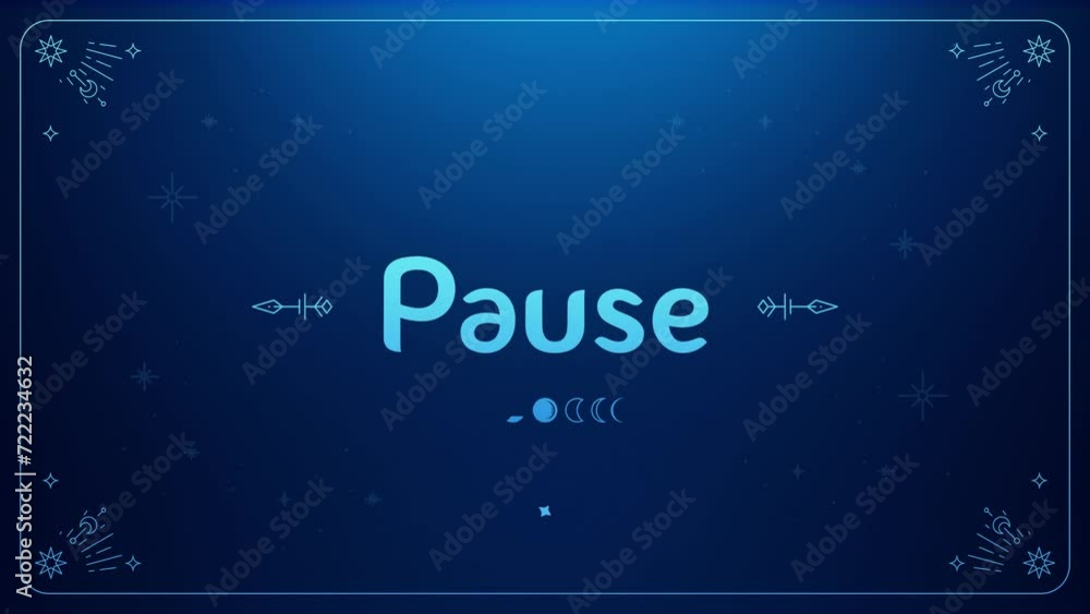 Stream Overlay Soft Blue Pause BRB. Animated video loop created for ...