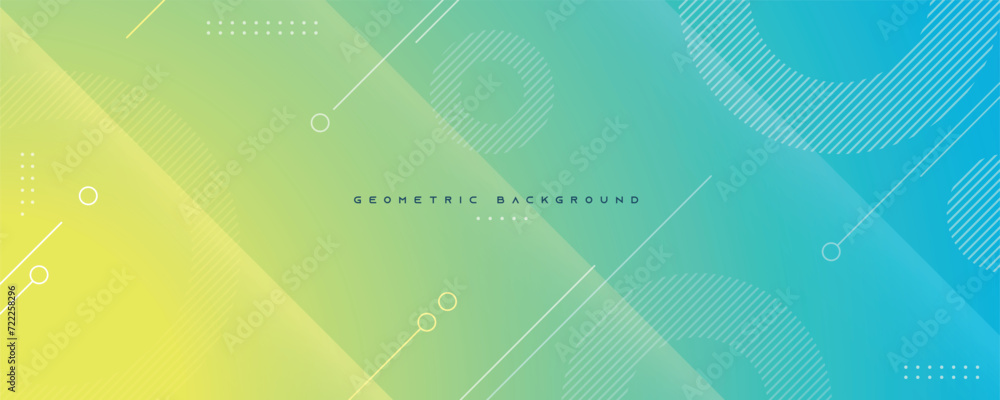 Abstract gradient green tosca geometric shapes background Stock Vector ...