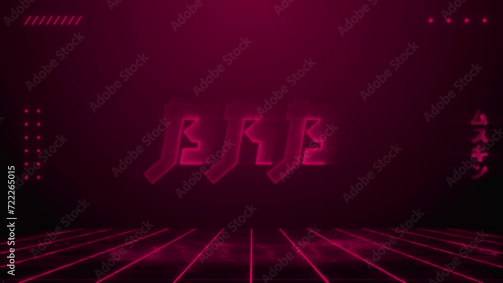 Neon Cyberpunk BRB Pause. Animated stream overlay video loop with ...