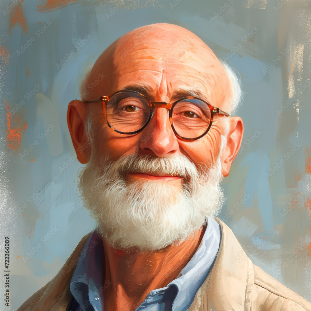 Senior Citizen Avatar. Generated Image. A digital rendering of an ...