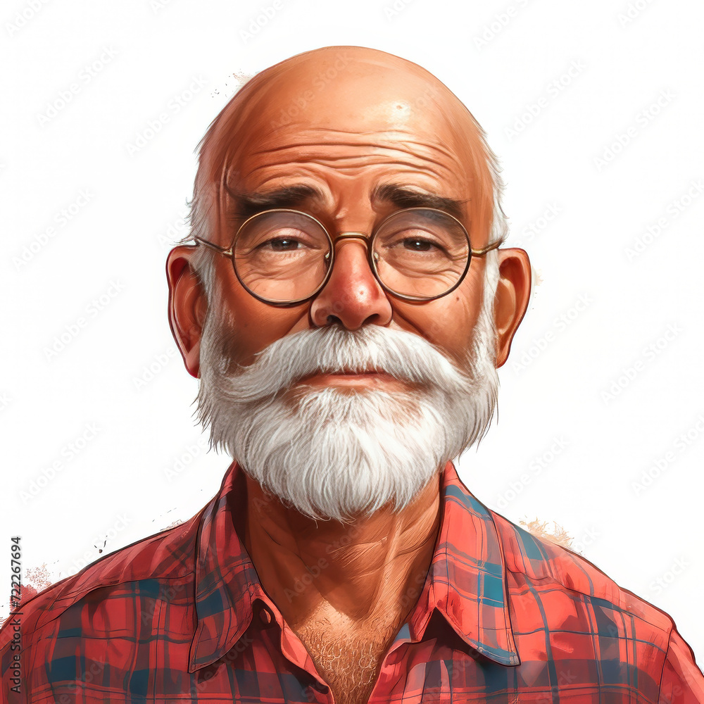 Senior Citizen Avatar. Generated Image. A digital rendering of an ...