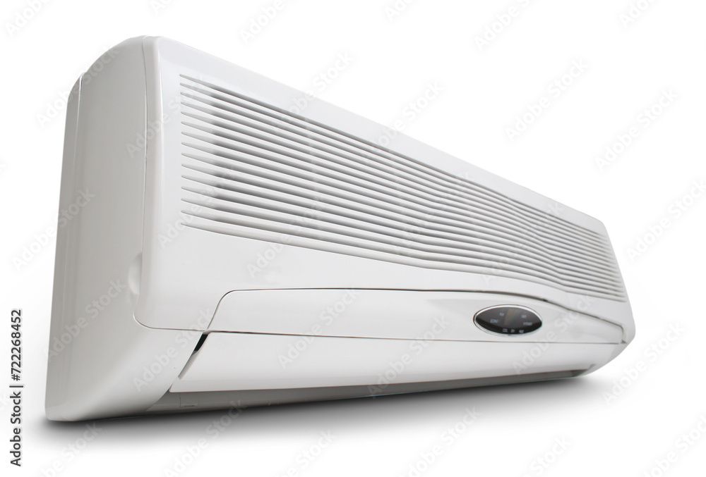 Foto de Perspective view of white air conditioner with transparent ...