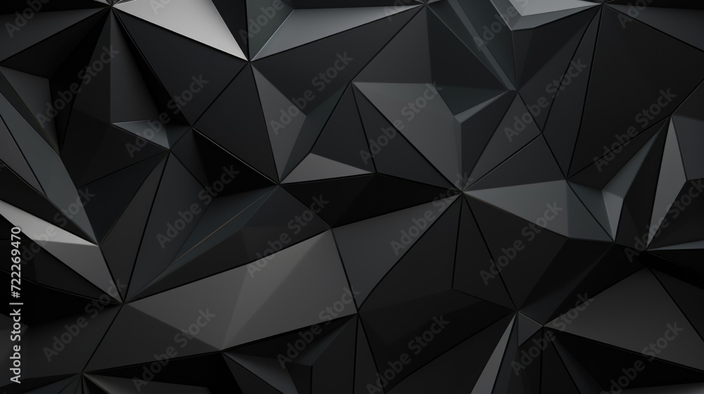 Shadowed Polygons on Dark Background. Multifaceted polygons casting ...