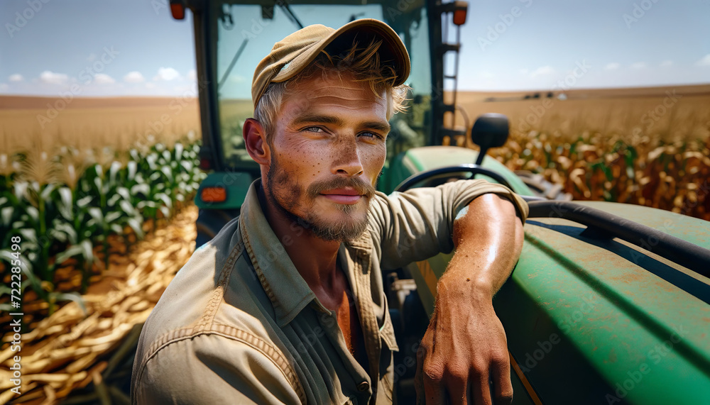 Afrikaans Boer Farmer growing Maize in South Africa.The term Boer ...