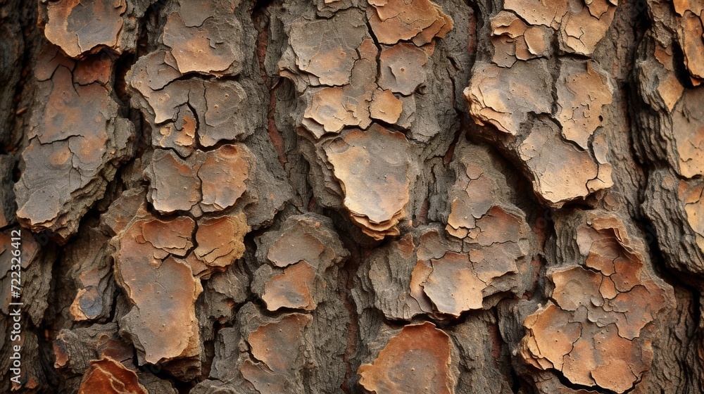 Nature's textured masterpiece, the tree's sturdy trunk reveals its rich ...