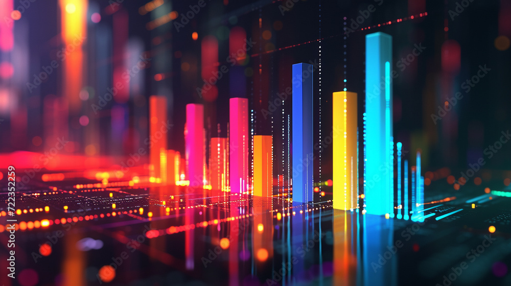 A detailed bar graph showing real estate market trends over time ...