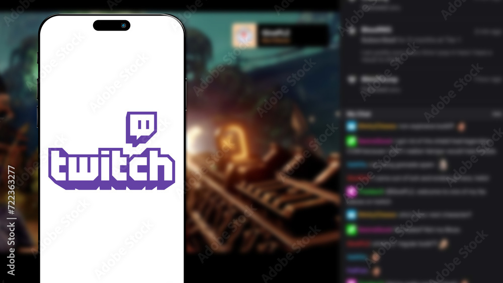 Istanbul, Turkey - 25 January 2024: Twitch brand logo on smartphone ...