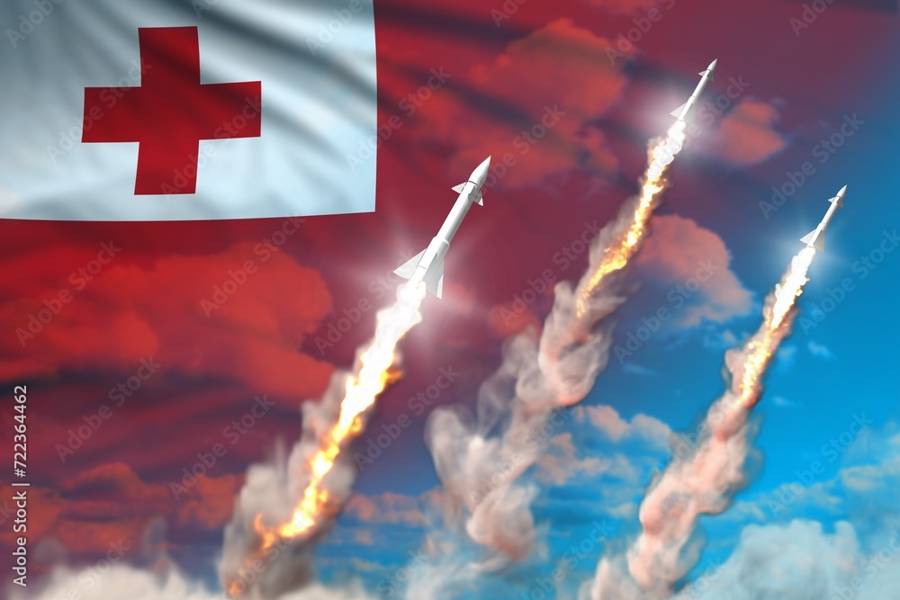 Tonga supersonic missile launch - modern strategic nuclear rocket ...