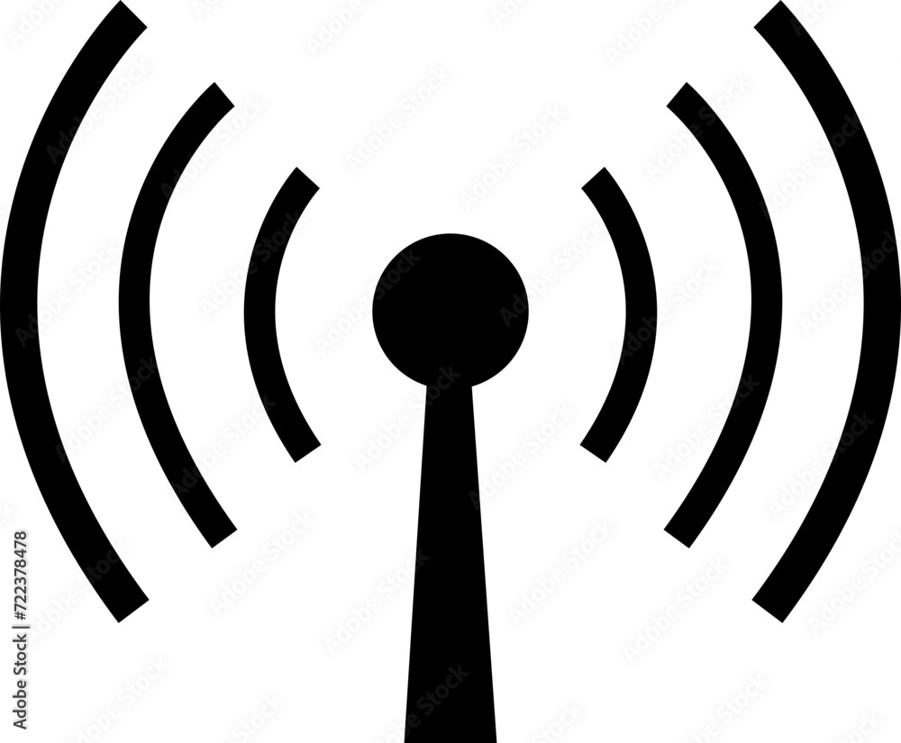 vector images depicting symbols, icons related to wireless Wi-Fi ...