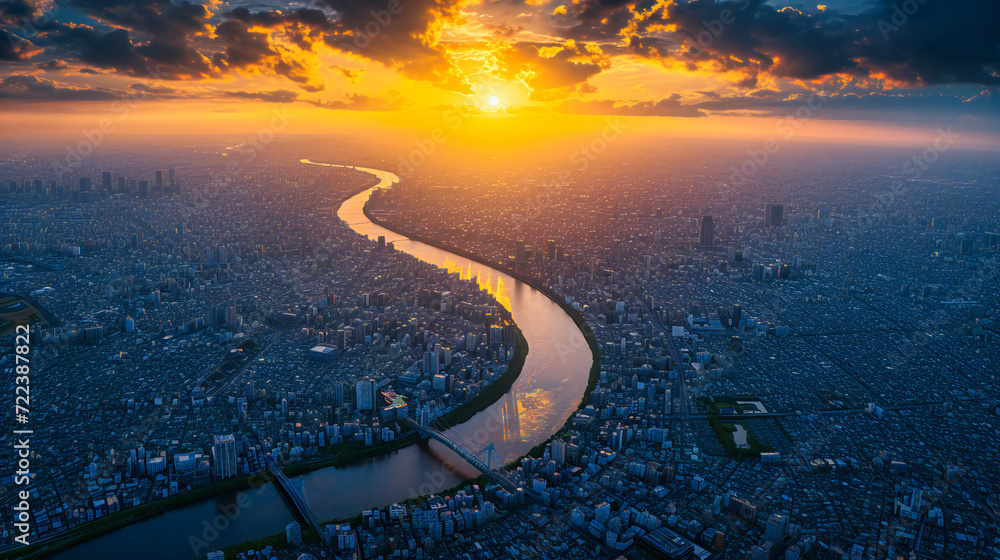 City Cityscape and River Architecture, Skyline and Urban Travel, Tower ...