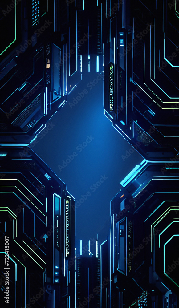 Futuristic background with lights. Technology Backdrop. Hi-tech ...