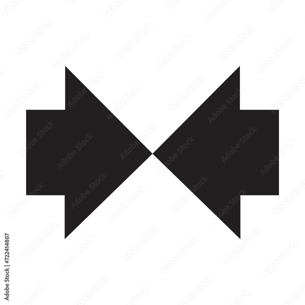 Three-way, two-way or one -way inward or outward pointing mini arrows ...