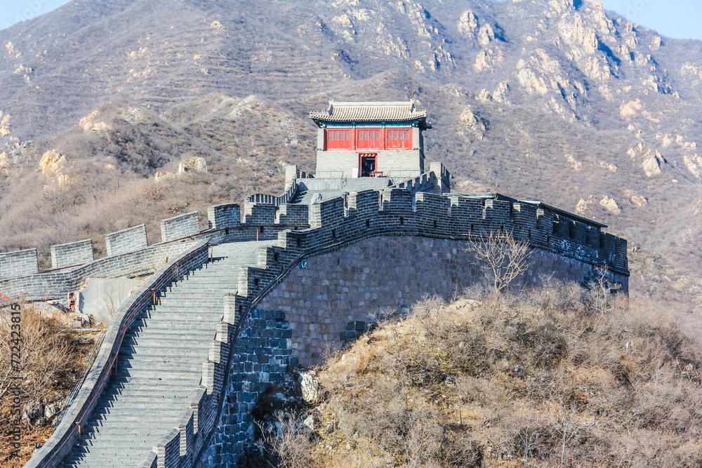 The Mutianyu section of the Great Wall of China, with 22 watchtowers ...