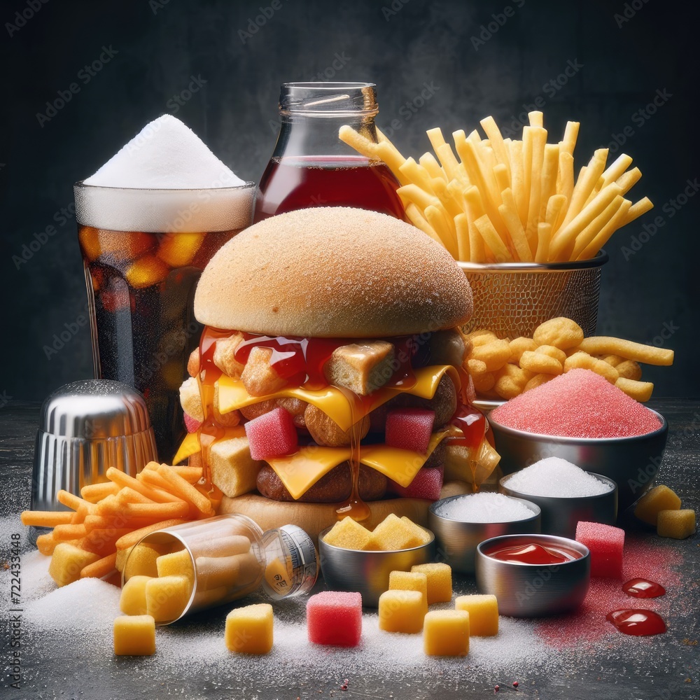Dangers of Fast Food: Health Threats from Junk Food in Pictures Stock ...