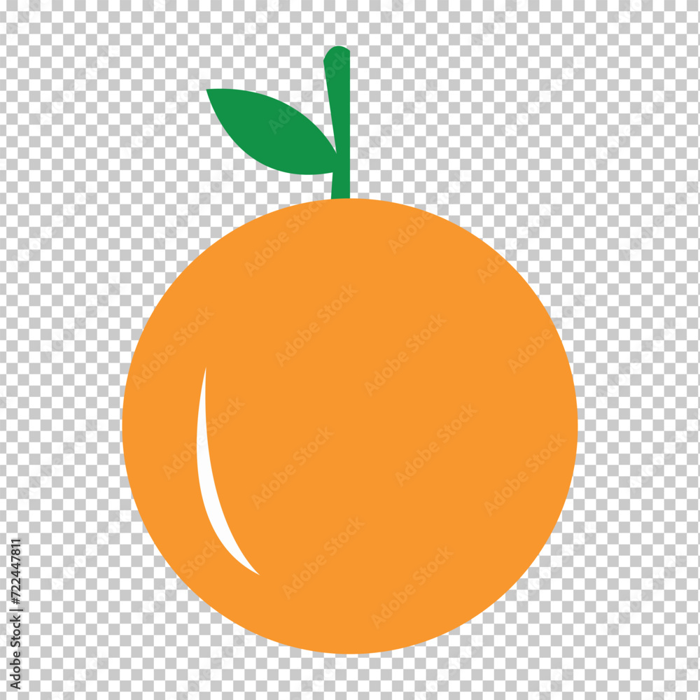 Orang fruit. Orange vector flat slice icon. Orange fruit vitamin C ...