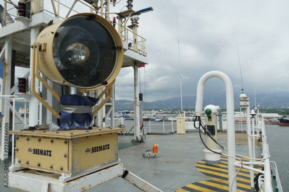 Kingston, Jamaica 01 21 2024: Big searchlight from Seematz company ...