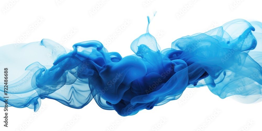 Blue substance floating in water. Can be used to depict chemical ...