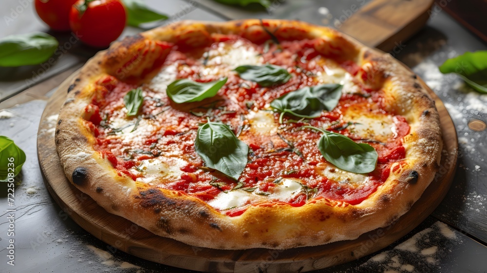 Neapolitan pizza with a blistered, chewy crust, tangy San Marzano ...