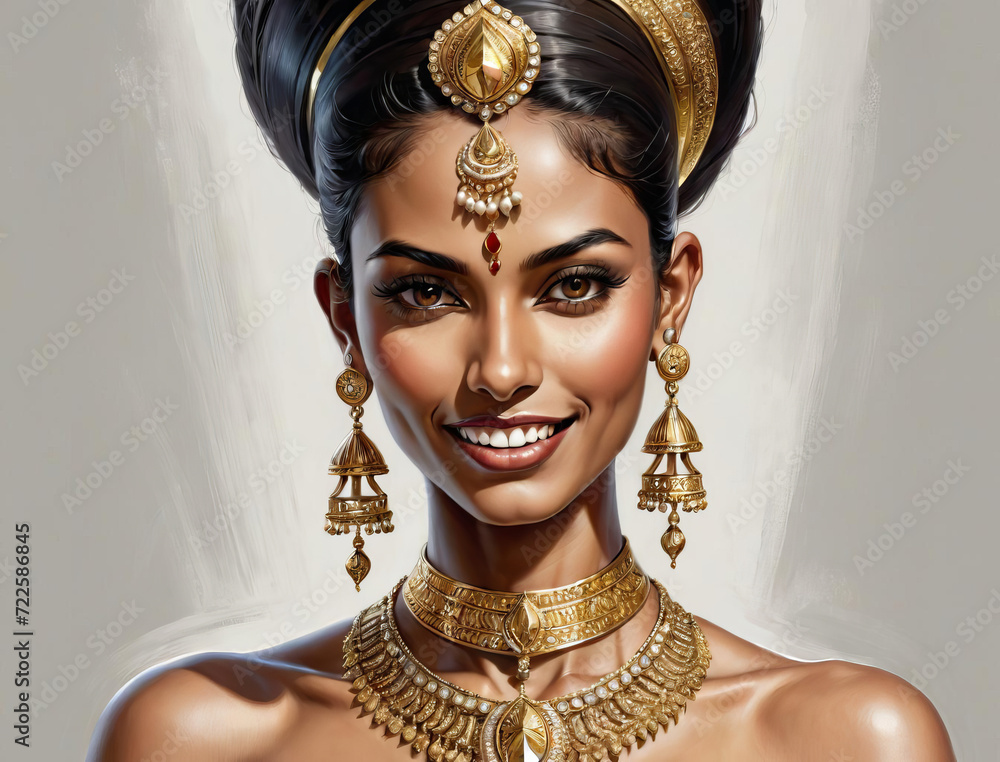 Sultry South Asian Supermodel - Portrait of a lean, dark brown-skin ...