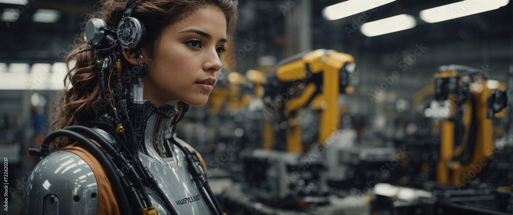 A futuristic metropolis where humans and robots live side by side ...