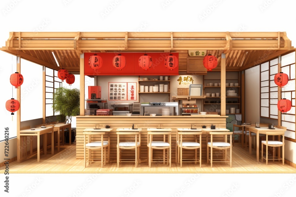 Ramen Noodles Shop Interior, Illustrating the Cozy Atmosphere of a ...