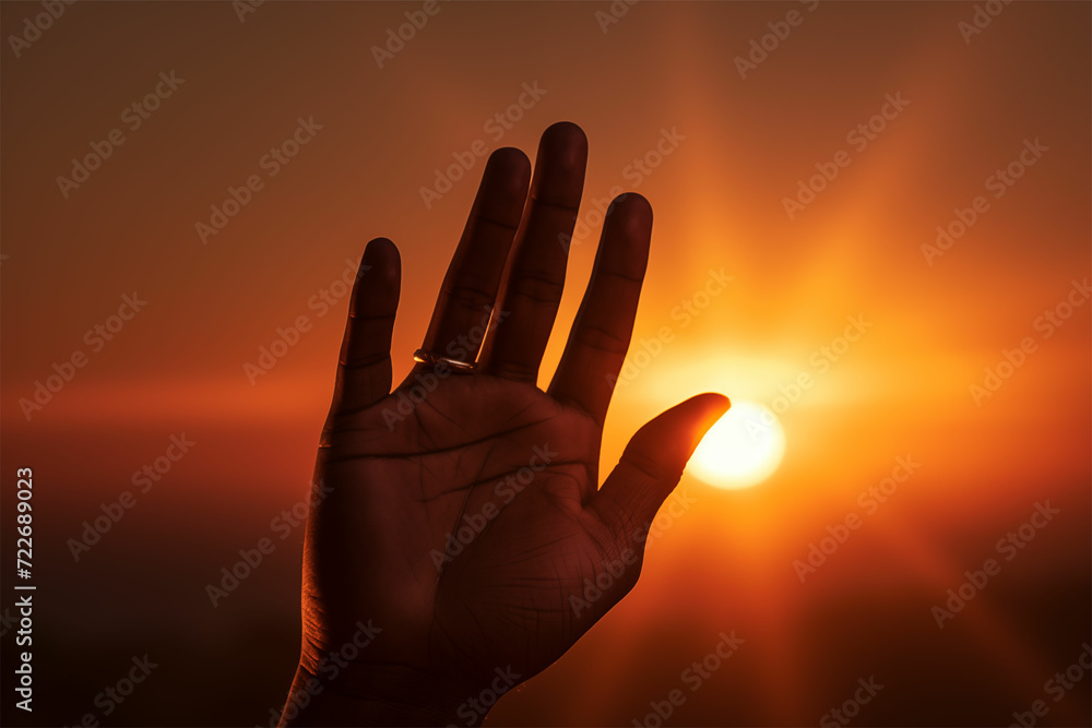Captivating African hand gesture unveils the sun in narrative visual ...